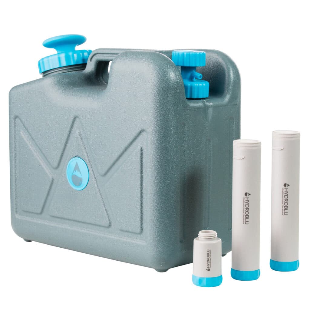 HydroBlu Jerry Can with Virus Water Filter - Outlast Supply